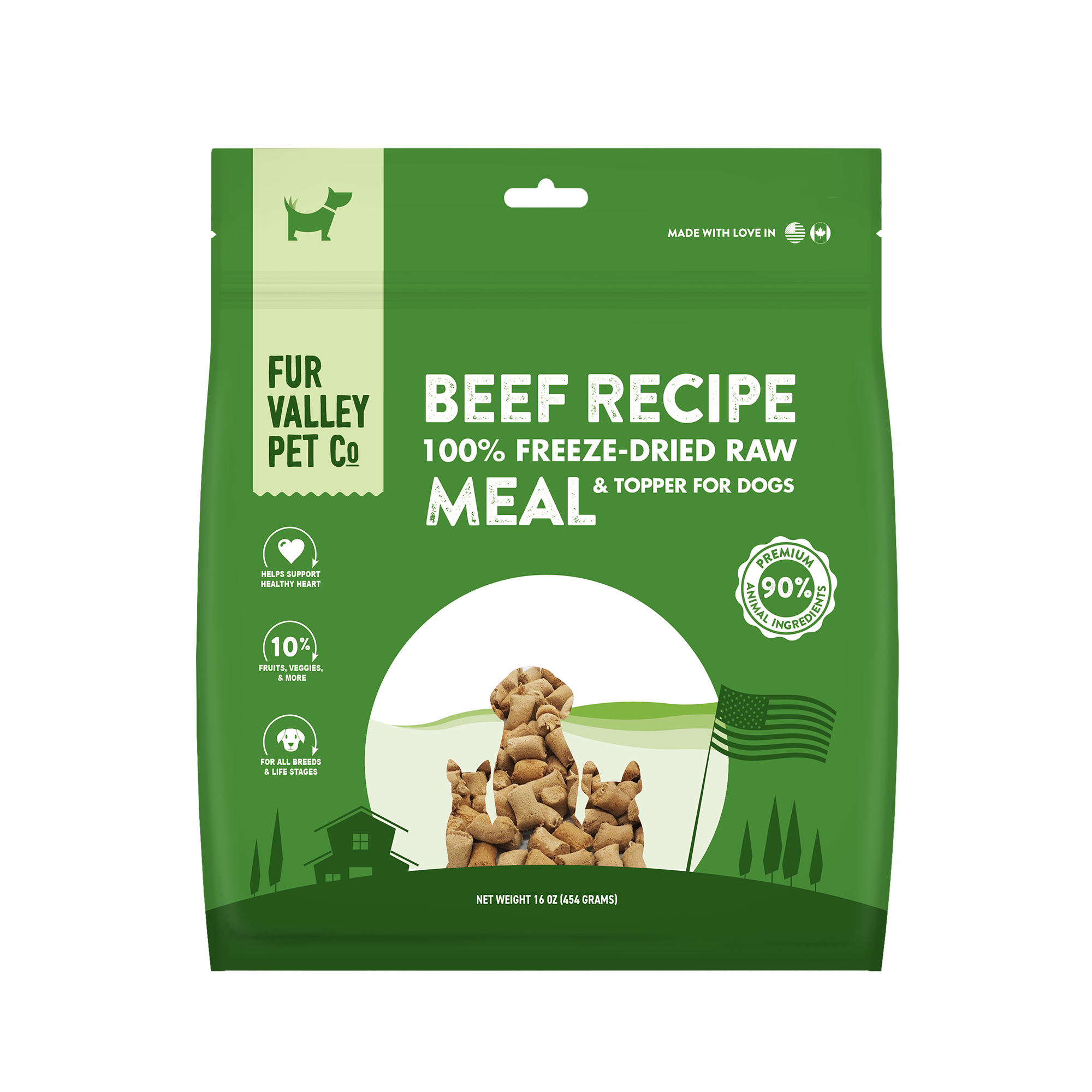 Beef | 100% Freeze – Dried Raw Meal for Dog 16 OZ – Fur Valley Pet